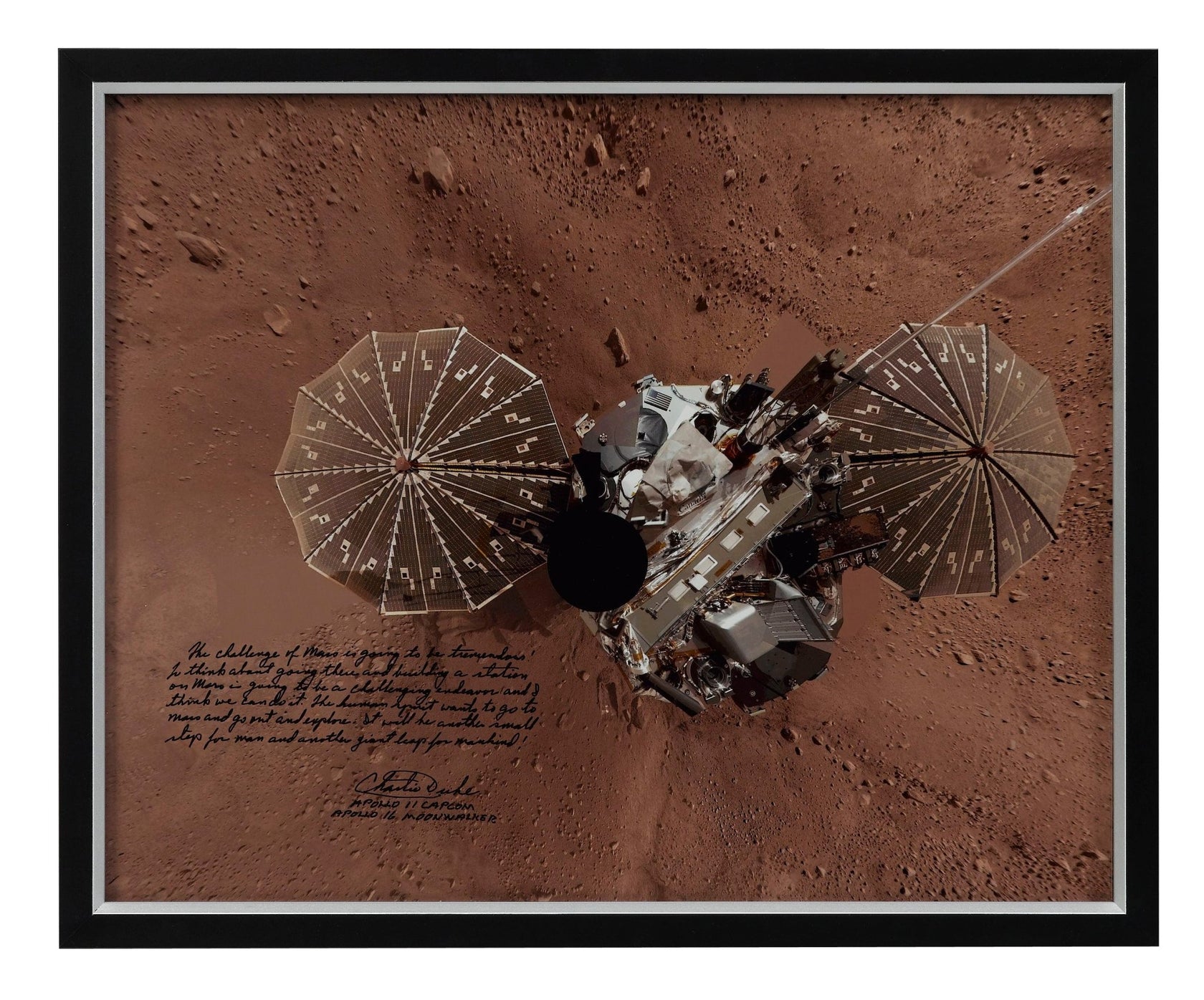 Charlie Duke Signed Photograph of the Phoenix Lander on Mars – ShopAFA
